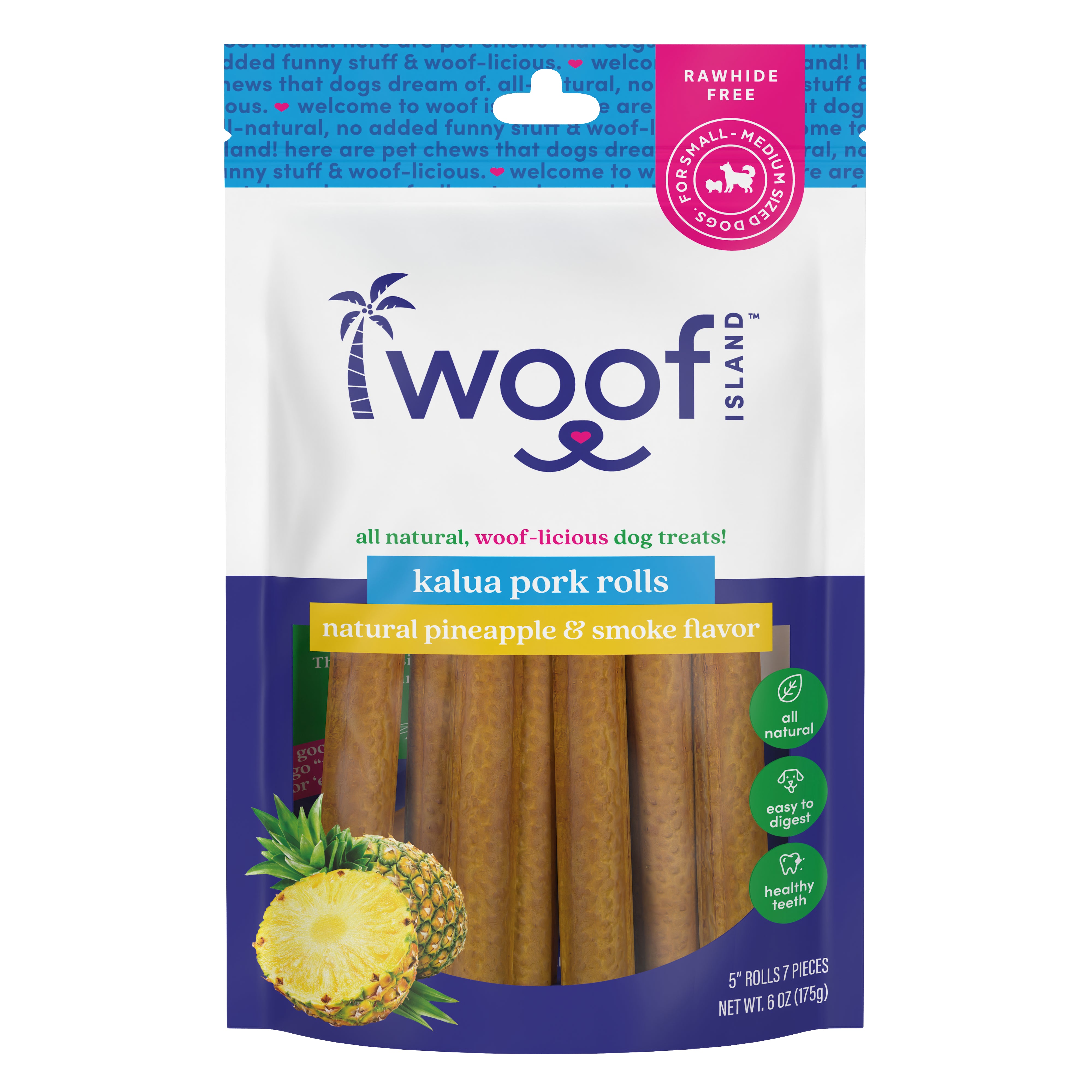 Kalua Pork Rolls with Natural Pineapple and Smoke Flavor – Woof Island